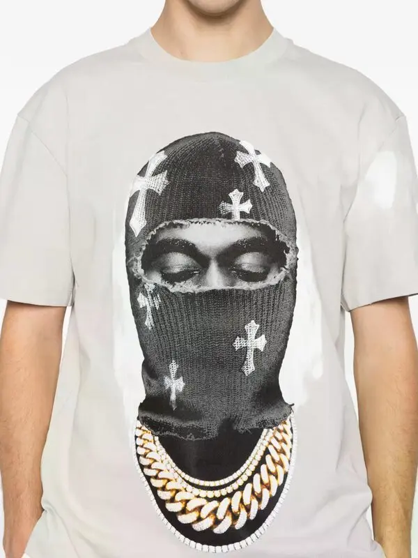 IH NOM UH NIT Graphic-print Logo-print T-shirt - Grey