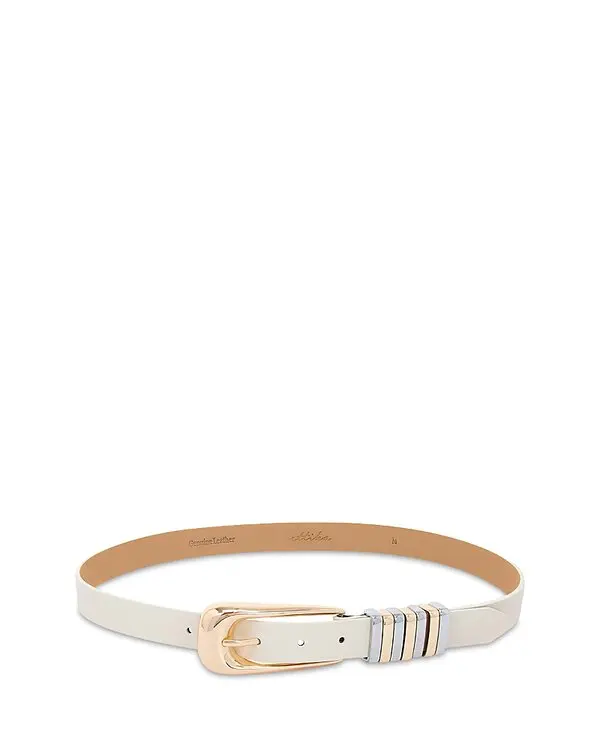 Ettika 18k Gold Plated Suede Leather Belt - Vanilla Mix Metal