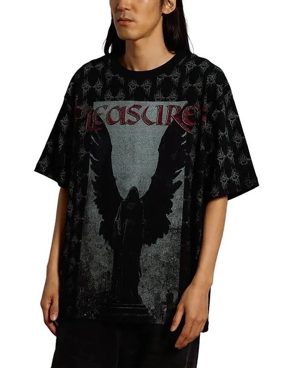 PLEASURES Judgment Logo Graphic T-shirt