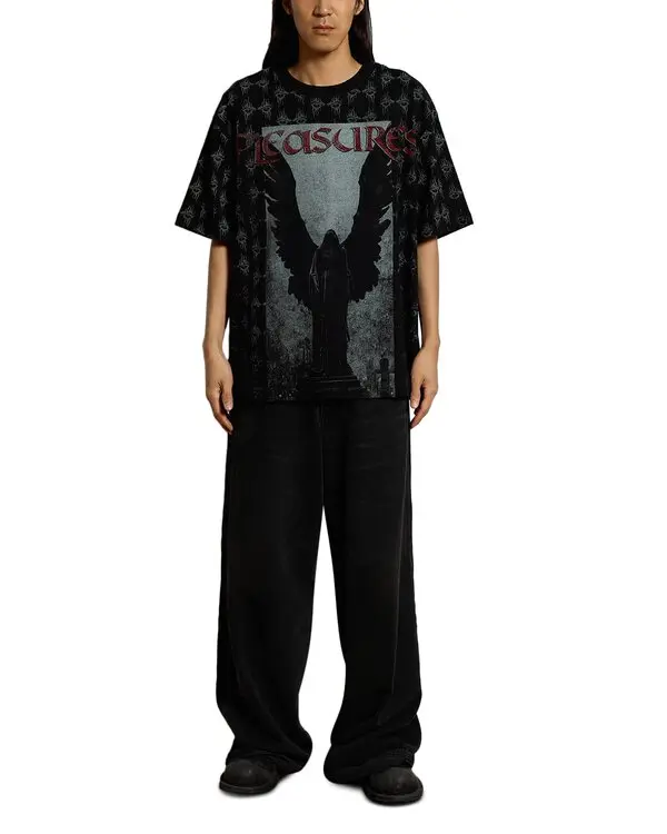 PLEASURES Judgment Logo Graphic T-shirt