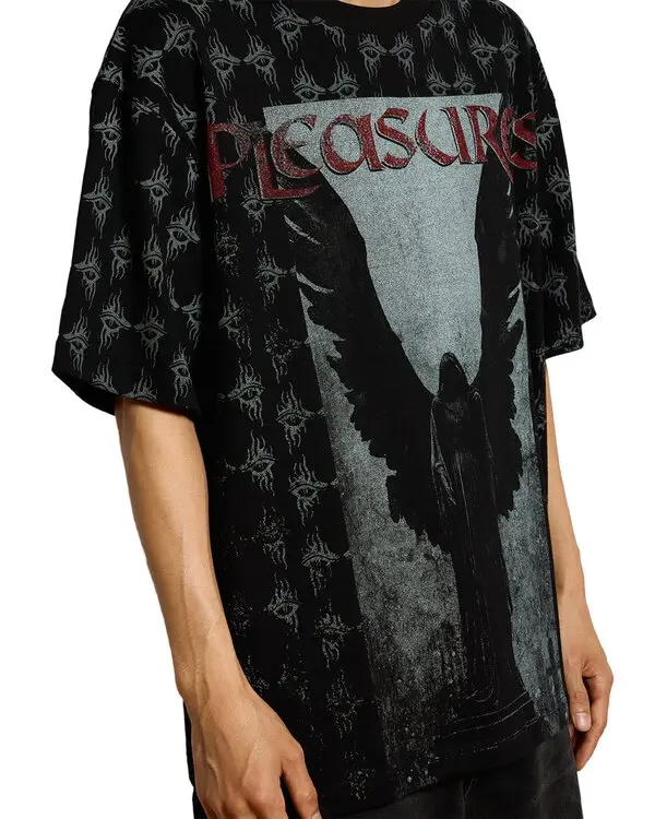 PLEASURES Judgment Logo Graphic T-shirt