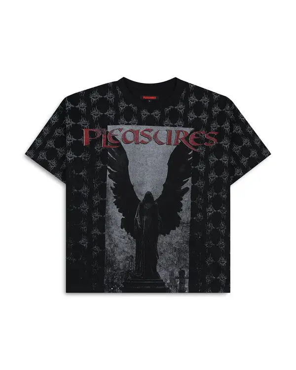 PLEASURES Judgment Logo Graphic T-shirt