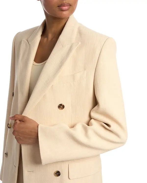 Wardrobe.NYC Wool Double Breasted Blazer - Cream