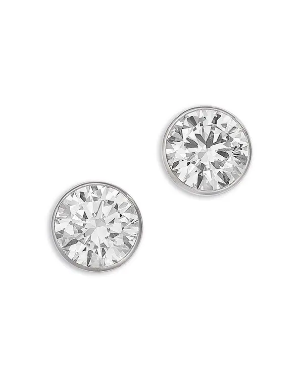 Bloomingdale'S 14k Gold Lab Grown Diamond Stud Earrings - White Gold