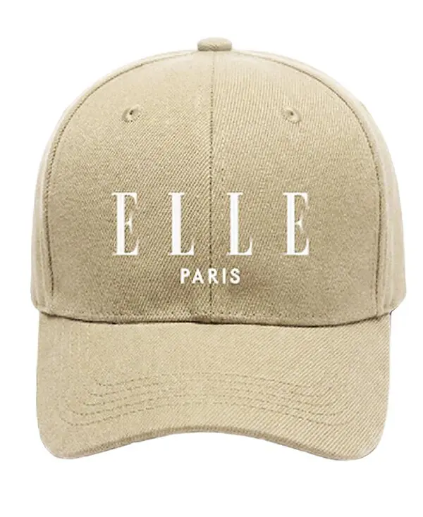 ELLE COLLECTION Elle Logo Baseball Cap - Khaki White