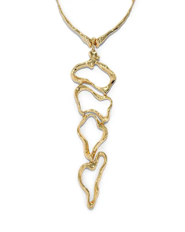Alexis Bittar Brut Cascade Statement Necklace - Gold