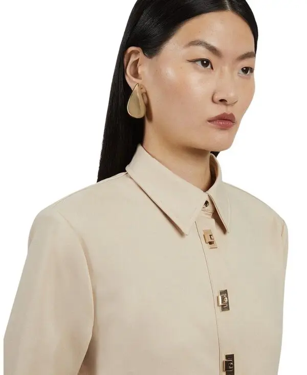 Karen Millen Techno Cotton Clasp Shirt