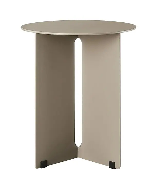 MODWAY Tecton Outdoor Patio Aluminum Side Table - Khaki