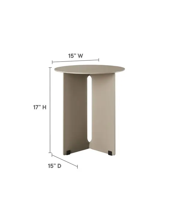MODWAY Tecton Outdoor Patio Aluminum Side Table