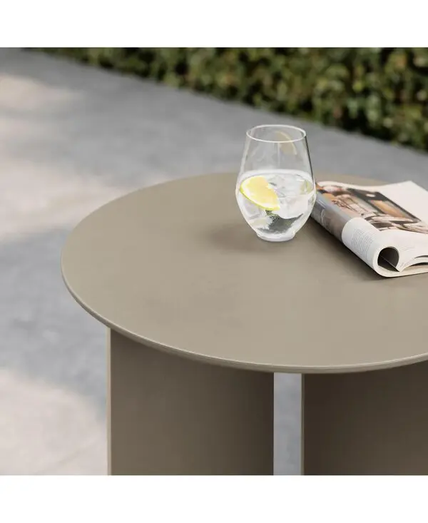 MODWAY Tecton Outdoor Patio Aluminum Side Table