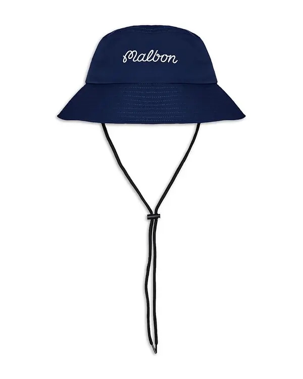 MALBON Logo Bucket Hat - Navy