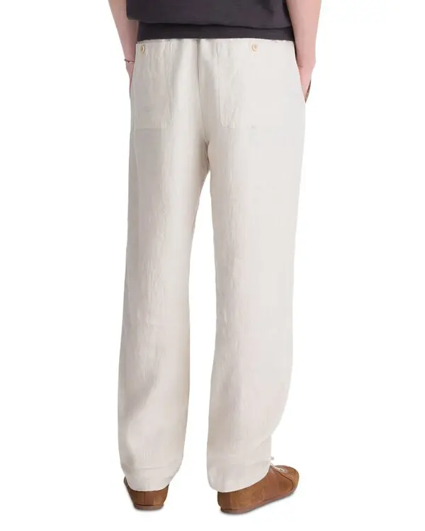 Madewell Regular Fit Linen Pants - Bleached