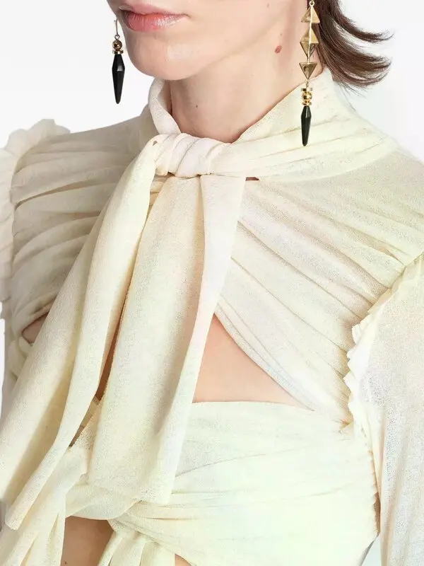 SIEDRES Cut-out Pussy-bow Top