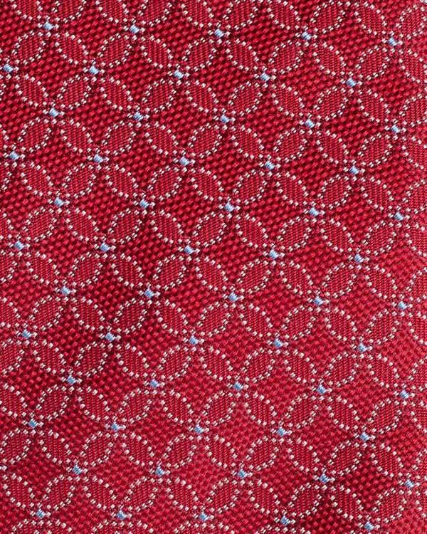 David Donahue Classic Floral Neck Tie - Red