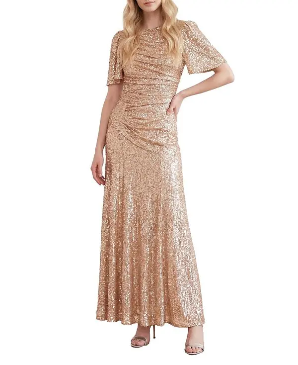 NEEDLE & THREAD Valentina Round Neck Maxi Dress