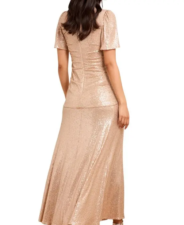 NEEDLE & THREAD Valentina Round Neck Maxi Dress