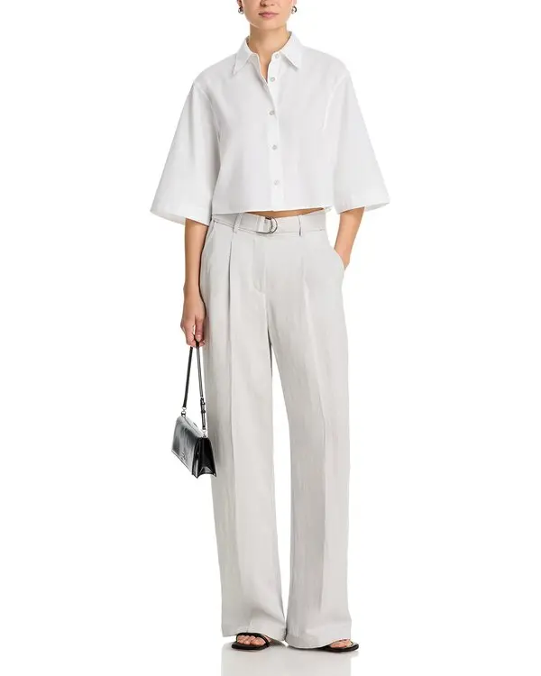 Helmut Lang Relaxed Pleated Trousers - Ice