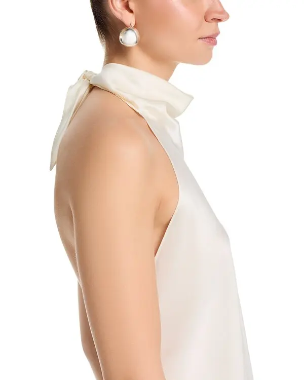 Helmut Lang Silk Tie Scarf Top - Ivory