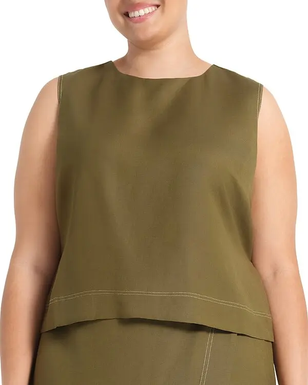 ESTELLE Sleeveless Linen Blend Top