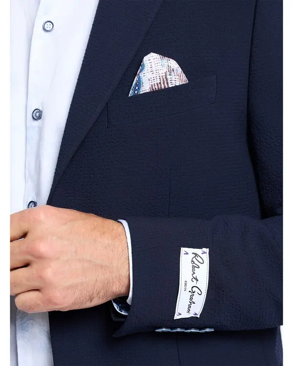 Robert Graham Harston Regular Fit Woven Sport Coat - Navy