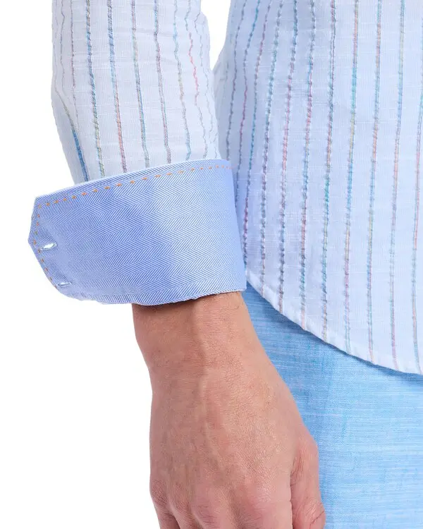Robert Graham Wythburn Striped Long Sleeve Woven Shirt