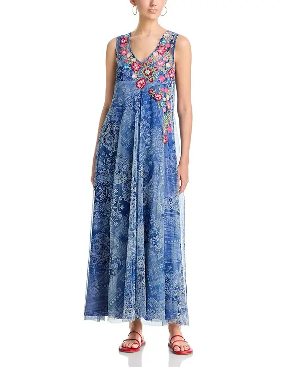 Johnny Was Odalys Mesh Maxi Dress - Irina