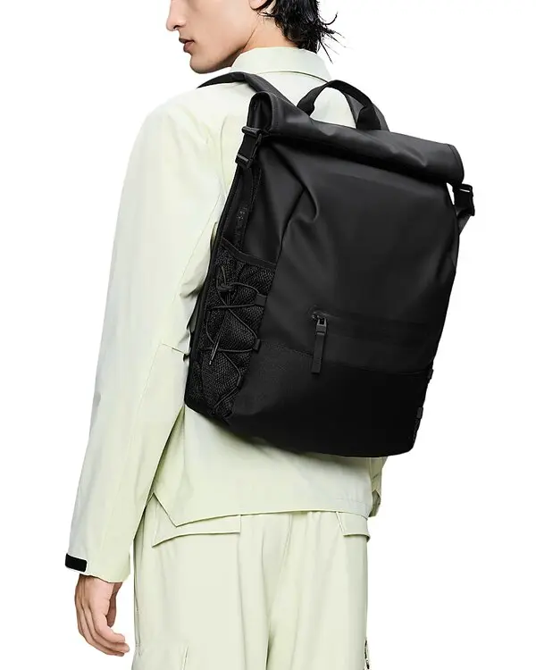 Rains Trail Mount Rolltop Backpack - Black