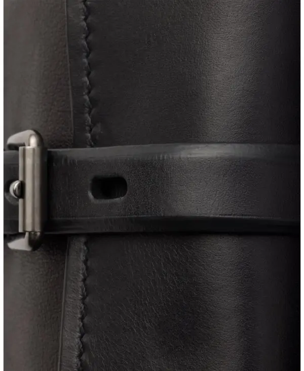 Prada Route Medium Leather Tote Bag - Black