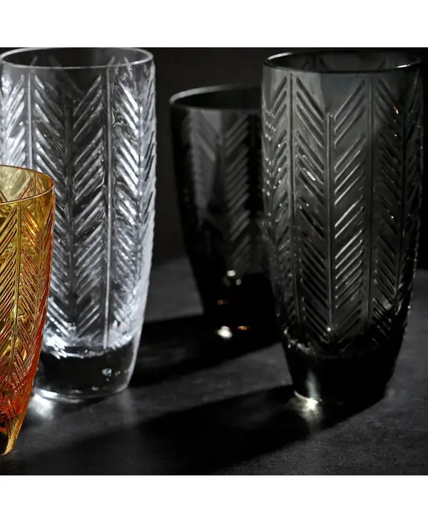 Missoni Zig Zag Champagne Glasses, Set Of 6 - Grey