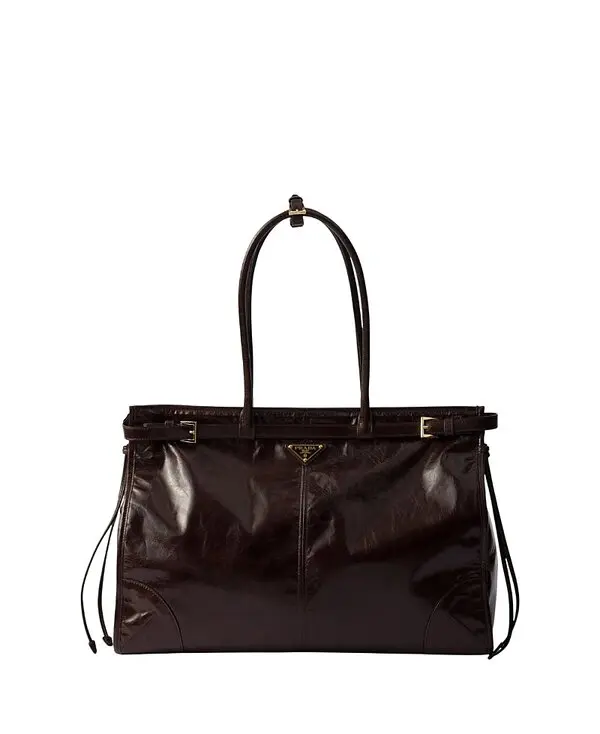 Prada Extra-large Leather Handbag - Brown