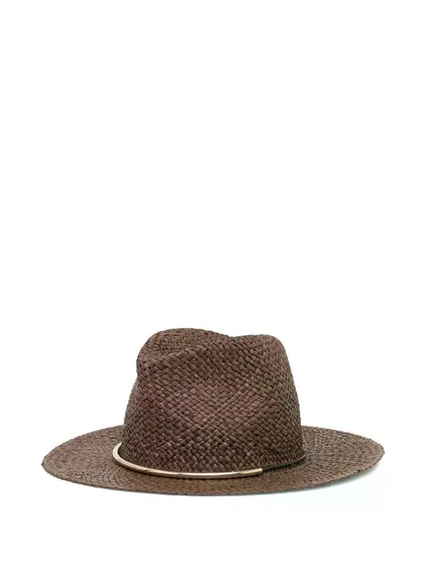 Luisa Spagnoli Woven Fedora Hat
