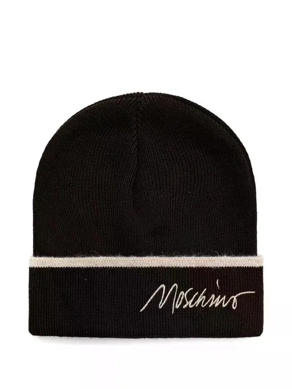 Moschino Logo-embroidered Beanie - Brown