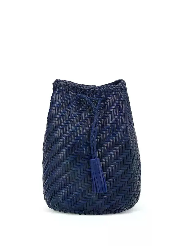 Dragon Diffusion Pompom Double Jump Woven Clutch Bag - Blue