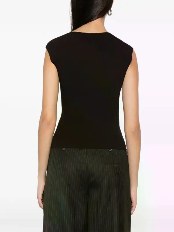 LE PETIT PULLE V-neck Sleeveless Top