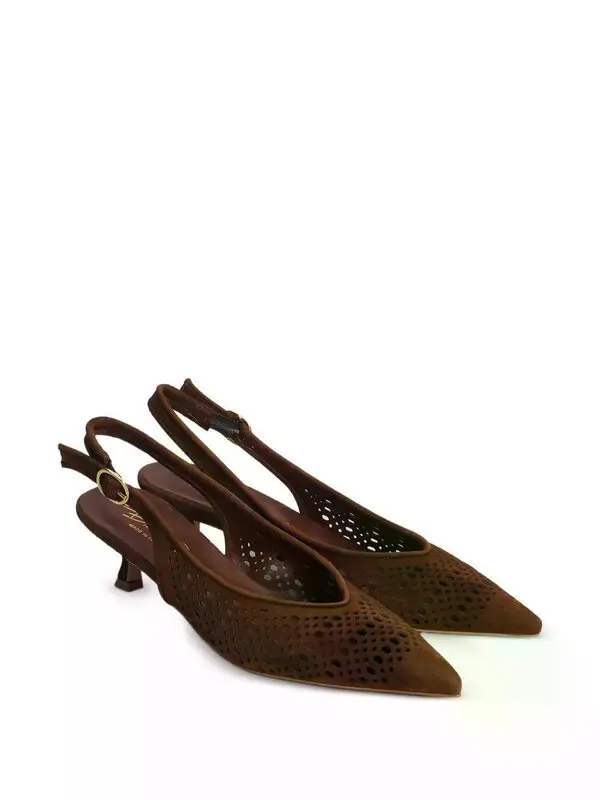 BIANCADI Perforated Slingback Pumps