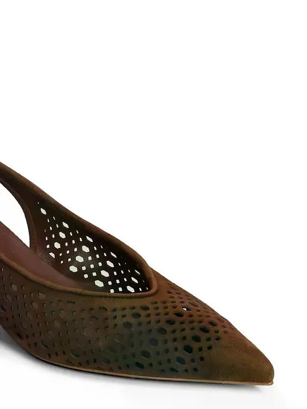 BIANCADI Perforated Slingback Pumps