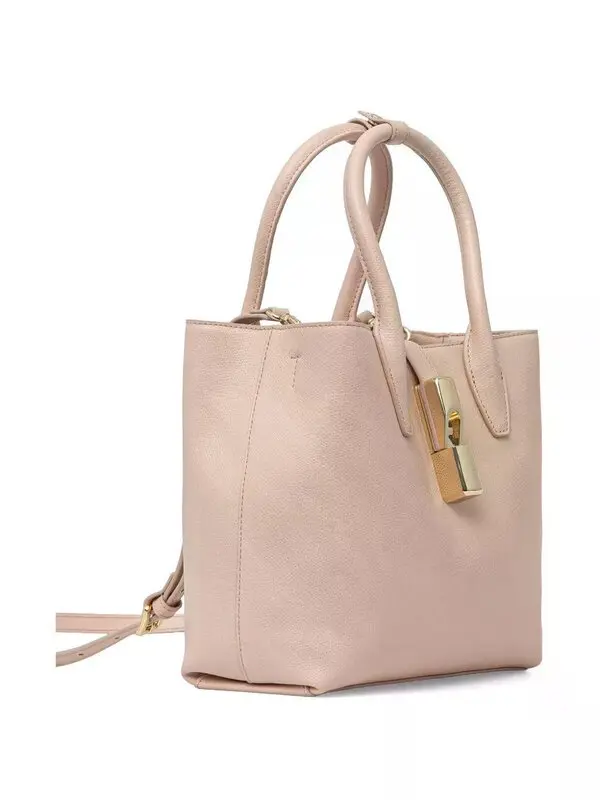 Furla Goccia Grained Leather Tote Bag - Neutrals