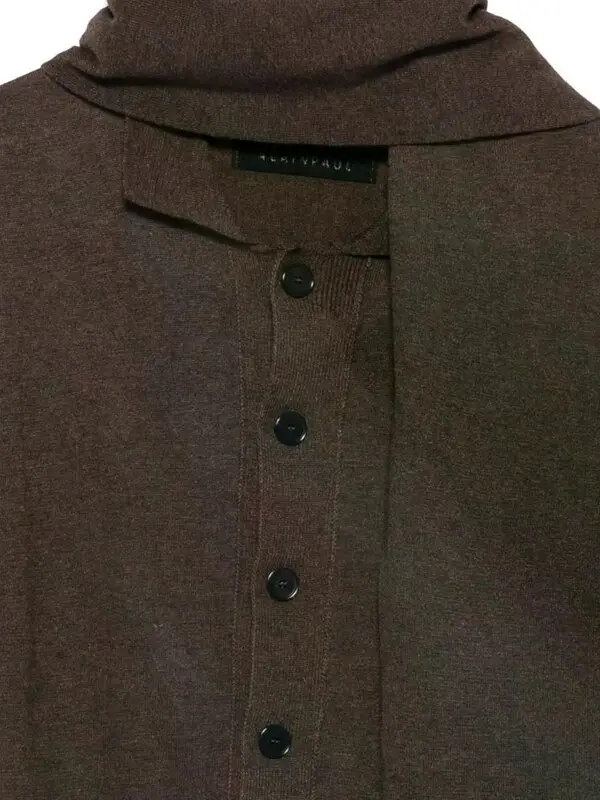 ALAINPAUL Deconstructed Roll-neck Top