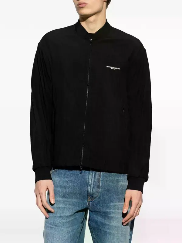 Emporio Armani Logo-embroidered Zip-up Jacket