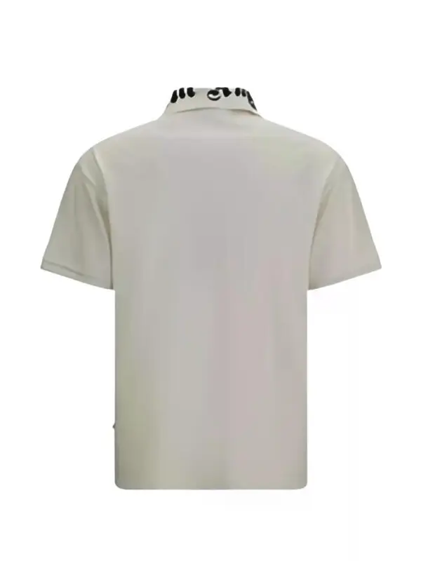 Palm Angels Logo-collar Cotton Polo Shirt