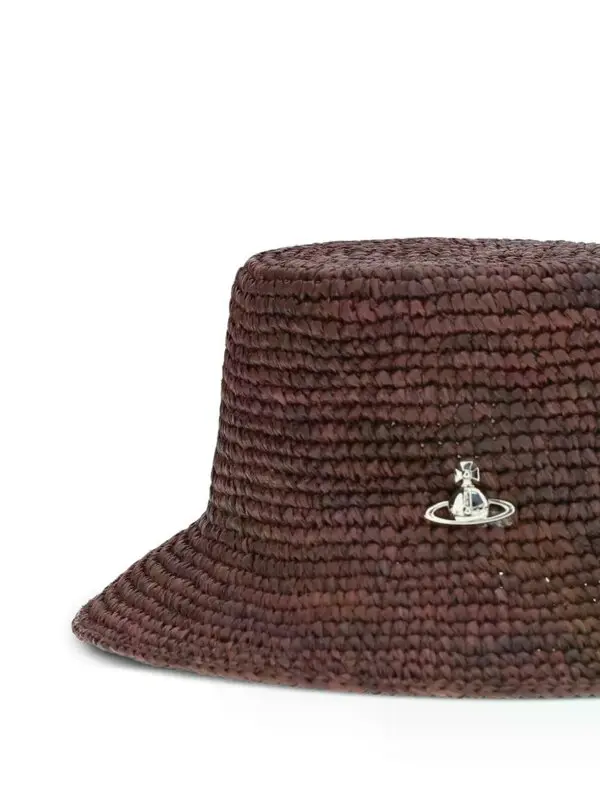 VIVIENNE WESTWOOD Raffia Orb-plaque Bucket Hat