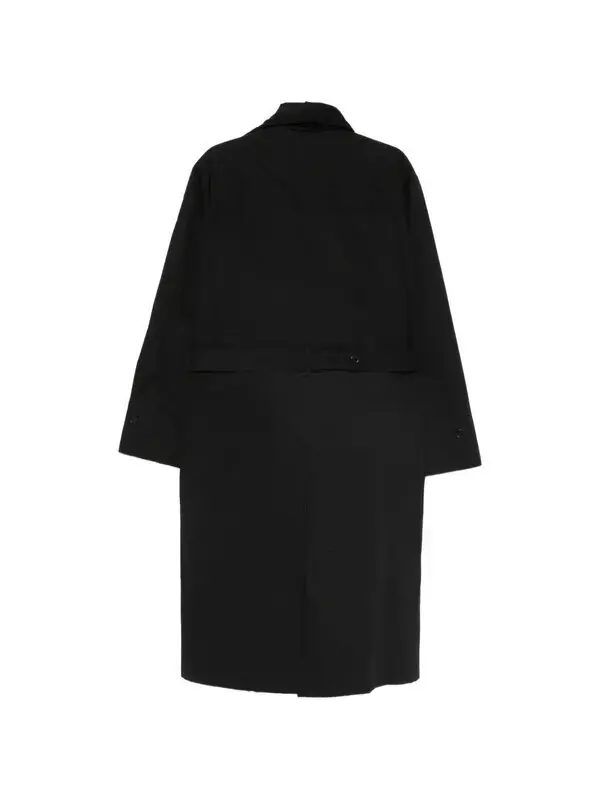 ALAINPAUL Draped Belted Trench Coat