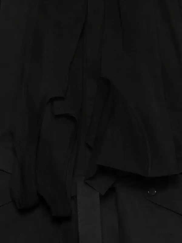 ALAINPAUL Draped Belted Trench Coat