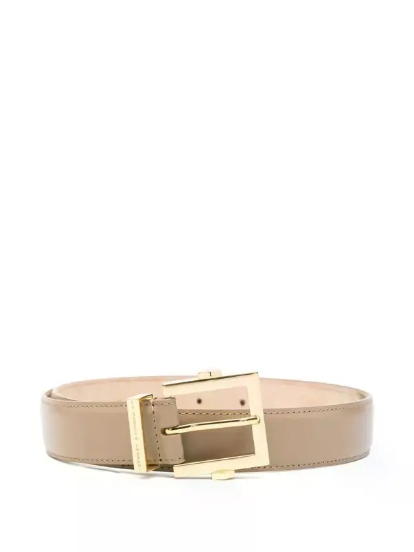 Elisabetta Franchi Logo-plaque Buckle Belt - Neutrals