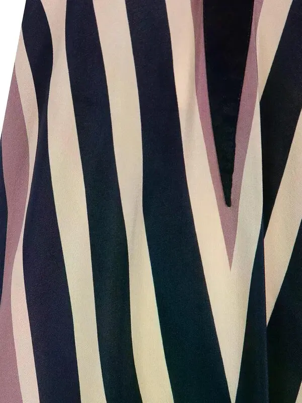 VOLANTIS Striped Silk Dress
