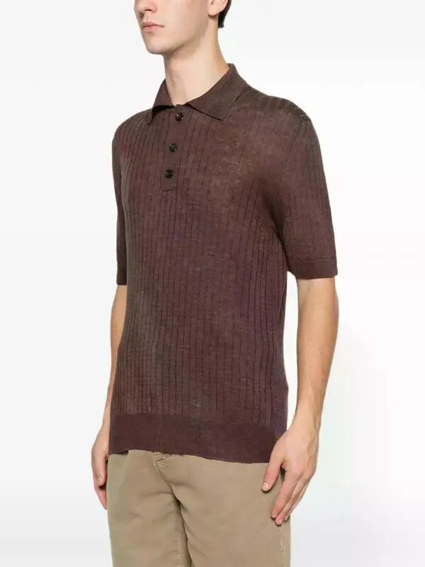 FUMAGALLI Ribbed-knit Polo Shirt