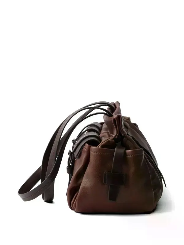 Prada Route Medium Leather Tote Bag - Brown