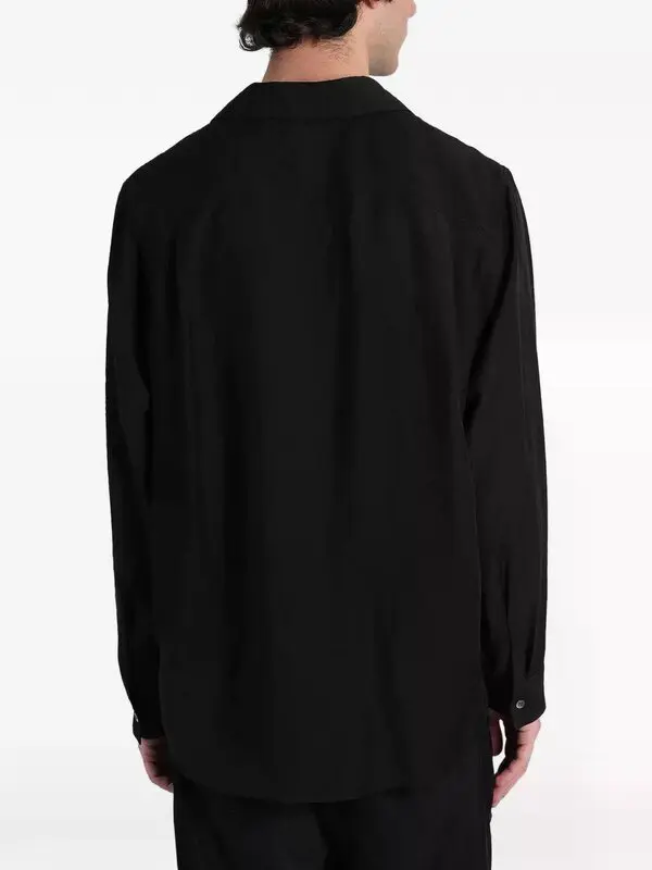 Attachment D-ring Flap-pocket Shirt - Black