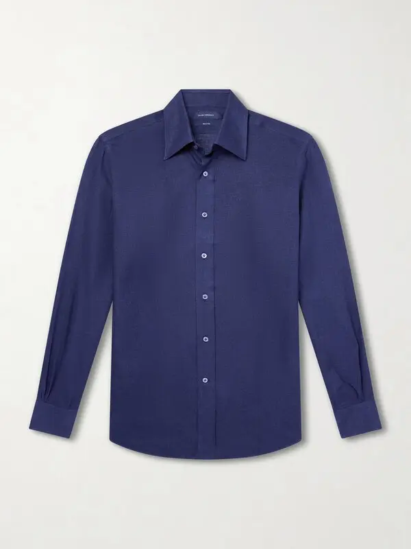 Thom Sweeney Linen Shirt - Blue