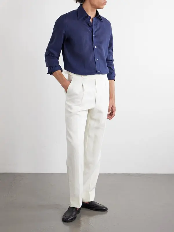 Thom Sweeney Linen Shirt - Blue